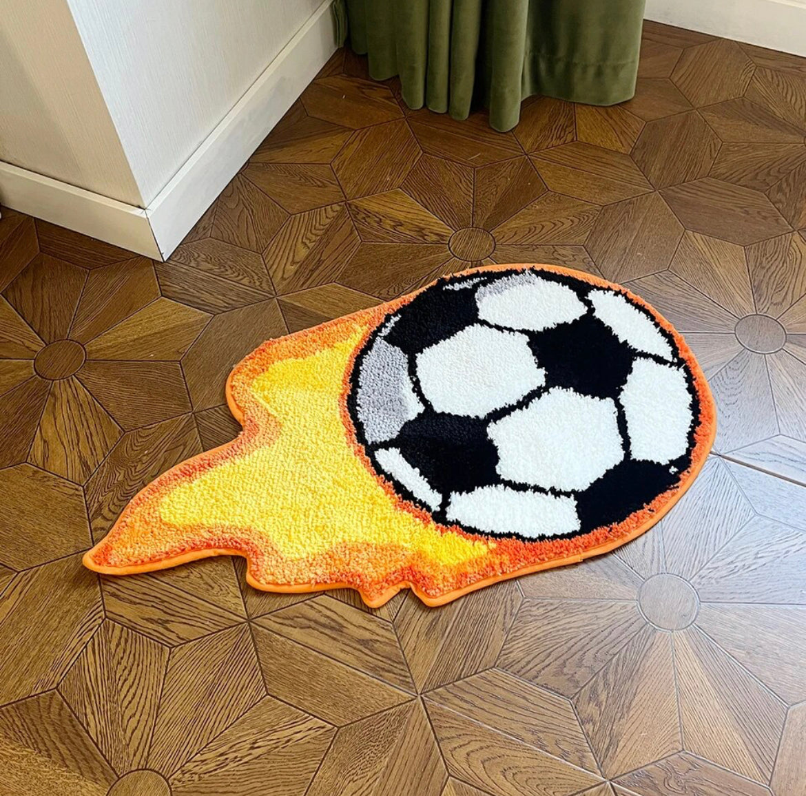 Flaming Football Rug (70x55cm) – Rugys